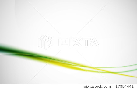 Green wave line in light space. Abstract - Stock Illustration [17894441 ...