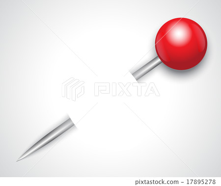 shiny red safety pin on white background - Stock Illustration [17895278 ...
