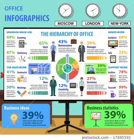 Office Infographics Set - Stock Illustration [17895592] - PIXTA