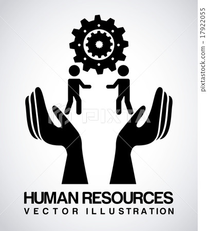 human resources over gray background vector... - Stock Illustration ...