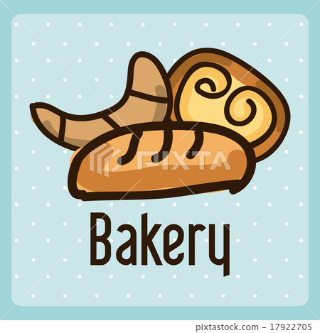 bakery design over blue background vector... - Stock Illustration ...