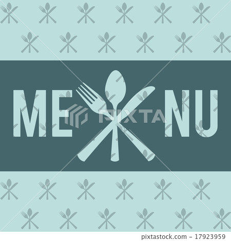 menu design over blue background vector... - Stock Illustration ...
