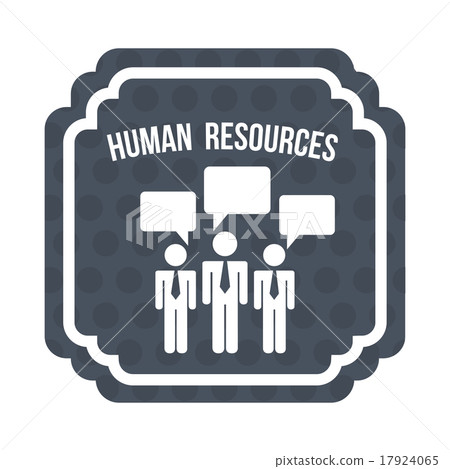 human resources over white background vector... - Stock Illustration ...
