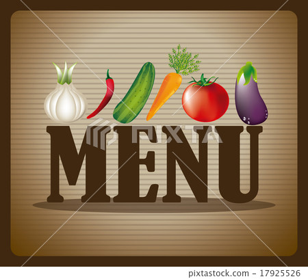 menu design over brown background vector... - Stock Illustration ...