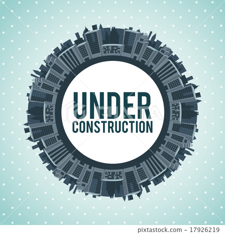 under construction design over blue background... - Stock Illustration ...