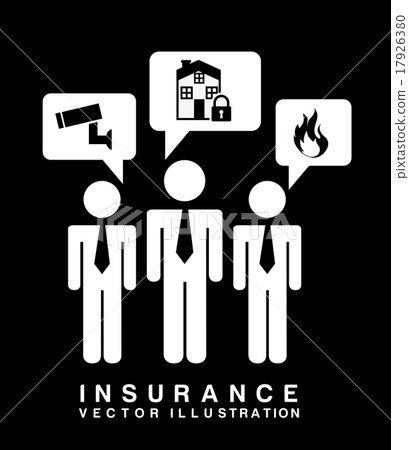 insurance design over black background vector... - Stock Illustration ...