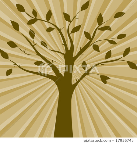 Brown vector illustration of tree silhouette. - Stock Illustration ...