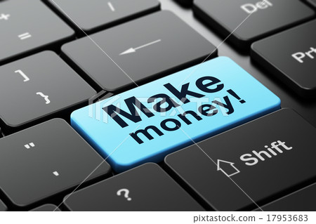 Finance concept: Make Money! on computer keyboard - Stock Illustration ...