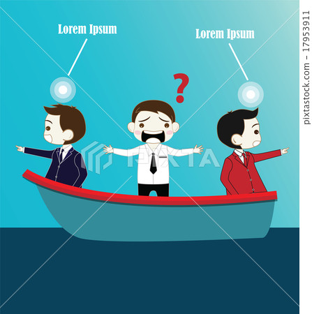 Two Businessman with conflict thinking - Stock Illustration [17953911 ...