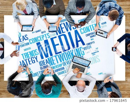 Media Social Media Network Technology Online... - Stock Photo [17961845 ...