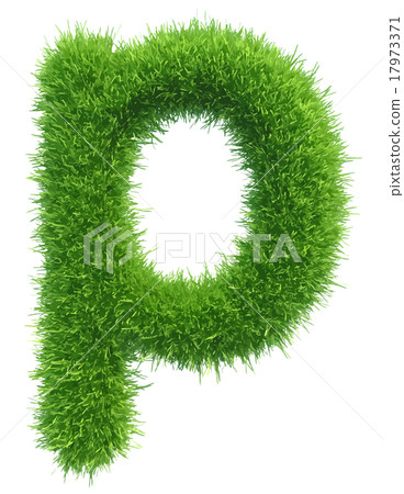 Vector small grass letter p on white background - Stock Illustration ...
