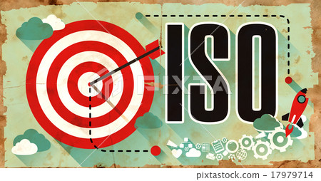 ISO Word on Poster in Grunge Design. - Stock Illustration [17979714 ...