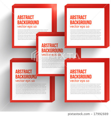 Vector square. Abstract background card red. - Stock Illustration ...