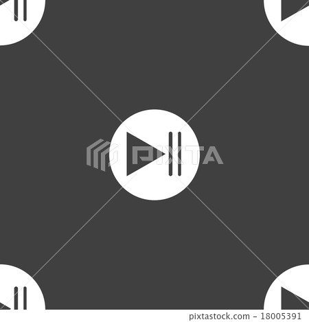 Play button web icon. flat design. Seamless patter - Stock Illustration ...