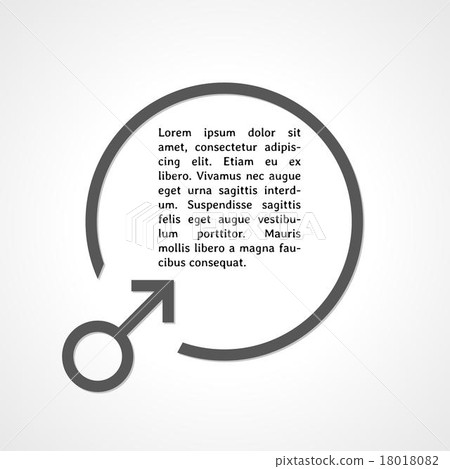 male symbol and circle-插圖素材 [18018082] - PIXTA圖庫