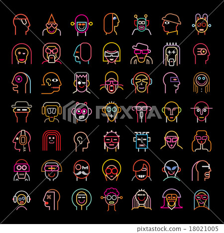 Set of Vector Avatars - Stock Illustration [18021005] - PIXTA