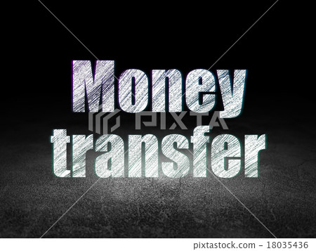 Banking concept: Money Transfer in grunge dark - Stock Illustration ...