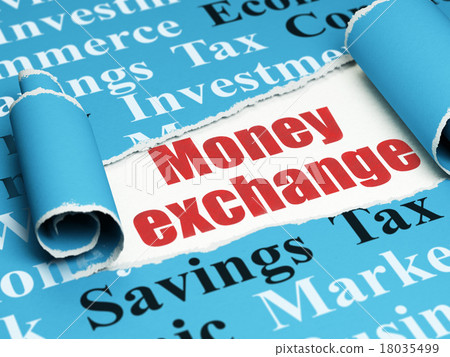 Money concept: red text Money Exchange under the - Stock Illustration ...