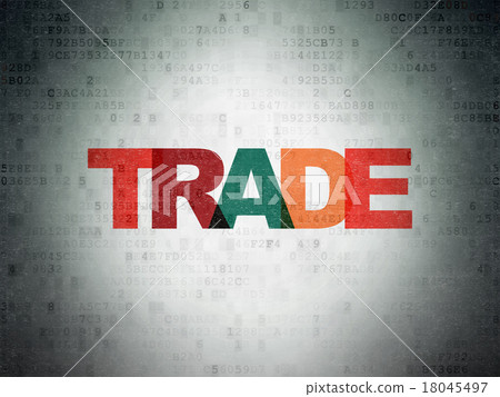 Business concept: Trade on Digital Paper - Stock Illustration [18045497 ...