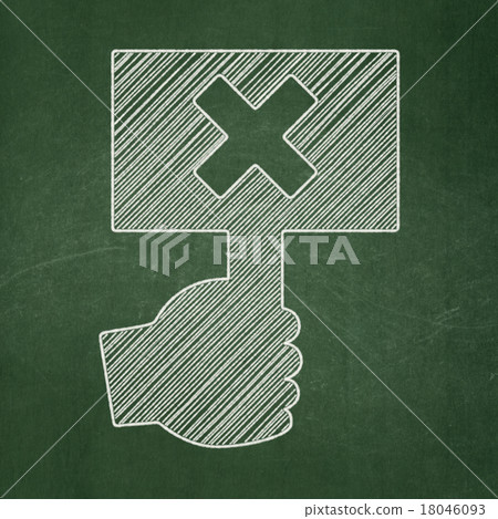 Politics concept: Protest on chalkboard background - Stock Illustration ...