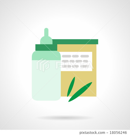 Baby nutrition flat color vector icon - Stock Illustration [18056246 ...