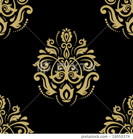 Damask Seamless Vector Pattern - Stock Illustration [18058374] - PIXTA