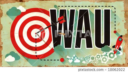 WAU Concept. Poster in Flat Design. - Stock Illustration [18062022] - PIXTA