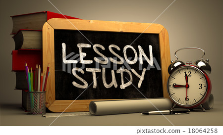 Handwritten Lesson Study on a Chalkboard. - Stock Illustration ...