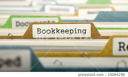 File Folder Labeled as Bookkeeping. - Stock Illustration [18064296] - PIXTA