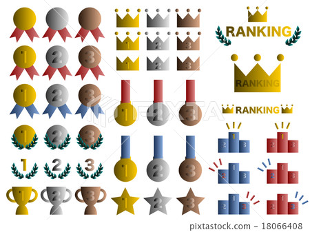 Ranking icon set metal - Stock Illustration [18066408] - PIXTA