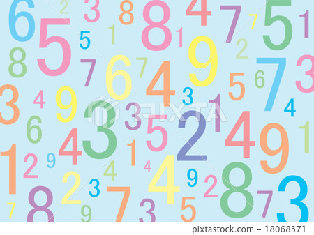 Colorful number background - Stock Illustration [18068371] - PIXTA