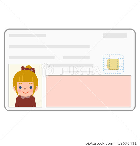 Identity card Foreign girl - Stock Illustration [18070481] - PIXTA