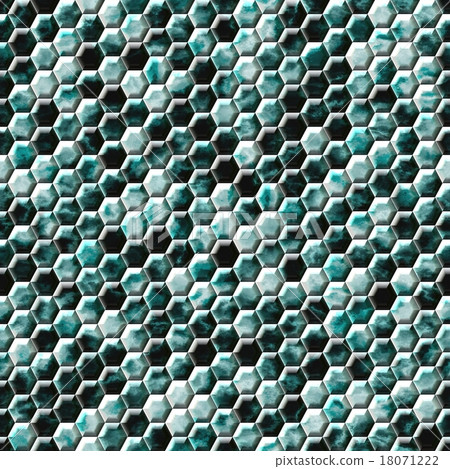 green blue snake skin hexagonal seamless pattern - Stock Illustration ...