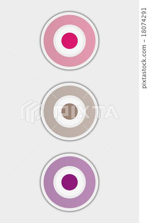 three color badges or buttons - Stock Illustration [18074291] - PIXTA