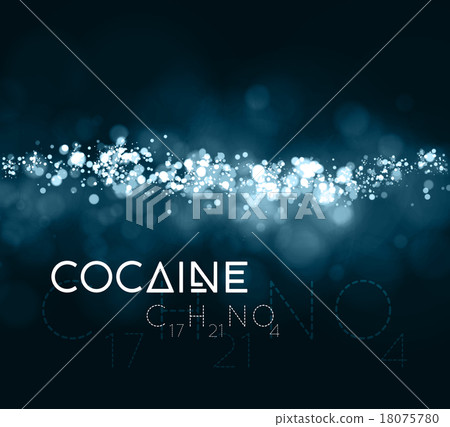Cocaine powder with the chemical formula. - Stock Illustration ...