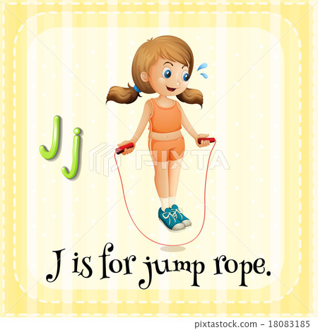Flashcard letter J is for jump rope - Stock Illustration [18083185] - PIXTA