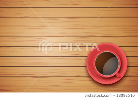 Top view of cup of coffee or tea - Stock Illustration [18092510] - PIXTA