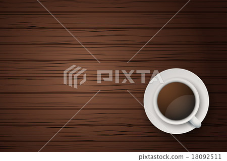 Top view of cup of coffee or tea - Stock Illustration [18092511] - PIXTA