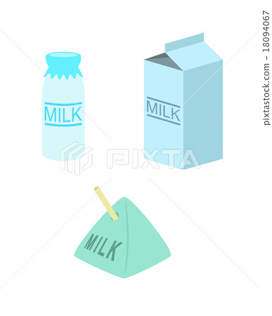 Various milk containers - Stock Illustration [18094067] - PIXTA