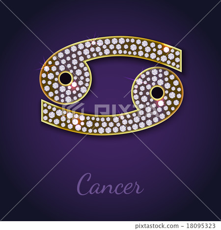 Golden Cancer zodiac signs - Stock Illustration [18095323] - PIXTA