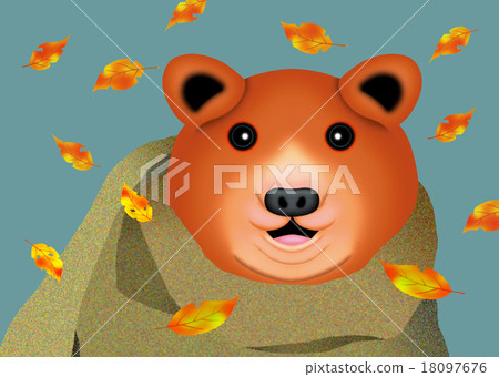 Bear with muffler - Stock Illustration [18097676] - PIXTA