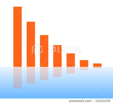 Descending bar chart - Stock Illustration [18101076] - PIXTA