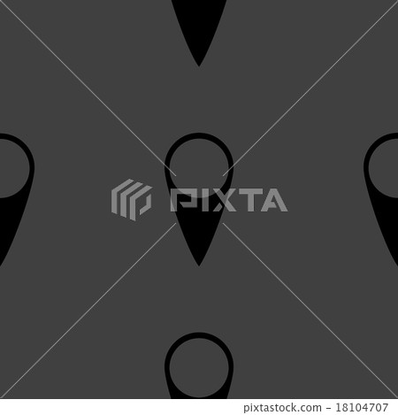 map pointers web icon. flat design. Seamless gray - Stock Illustration [18104707] - PIXTA