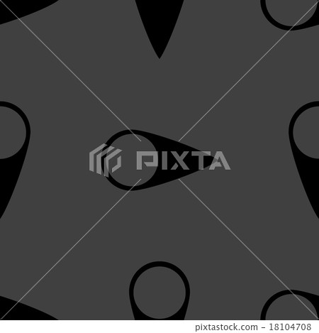 map pointers web icon. flat design. Seamless gray - Stock Illustration [18104708] - PIXTA