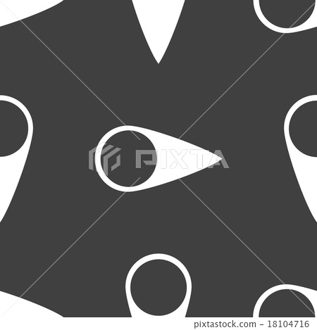 map pointers web icon. flat design. Seamless gray - Stock Illustration [18104716] - PIXTA