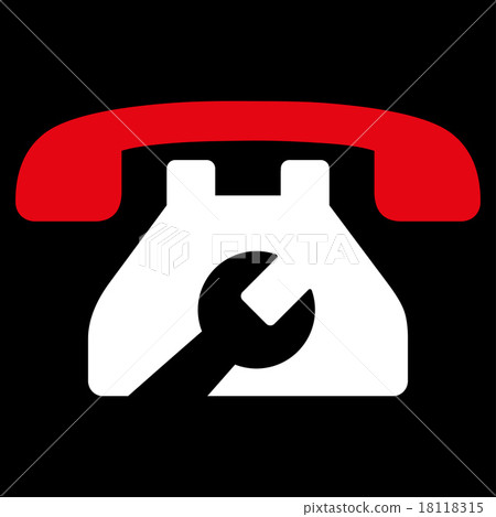 Service Phone Icon - Stock Illustration [18118315] - PIXTA