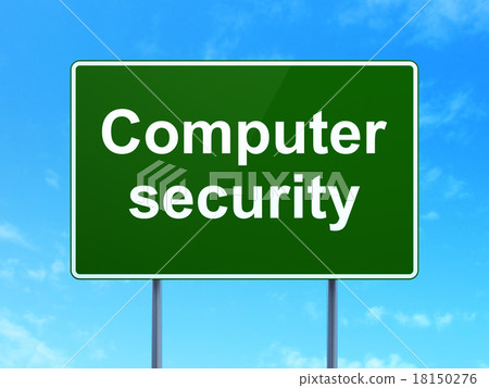 Security concept: Computer Security on road sign - Stock Illustration ...