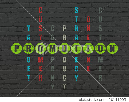 Advertising concept: Promotion in Crossword Puzzle - Stock Illustration ...