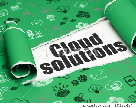 Cloud technology concept: black text Cloud - Stock Illustration ...