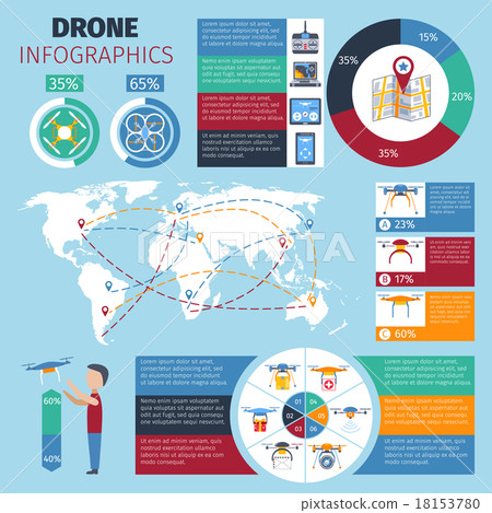 Drone Infographics Set - Stock Illustration [18153780] - PIXTA